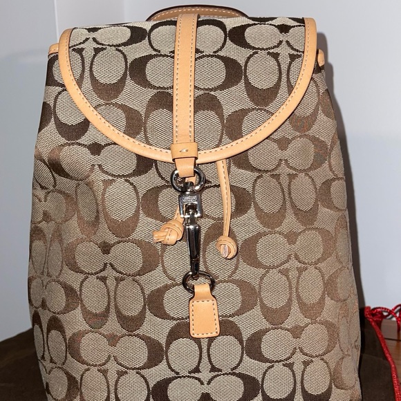 Coach | Bags | Vintage Coach Monogrammed Jaquard Backpack | Poshmark